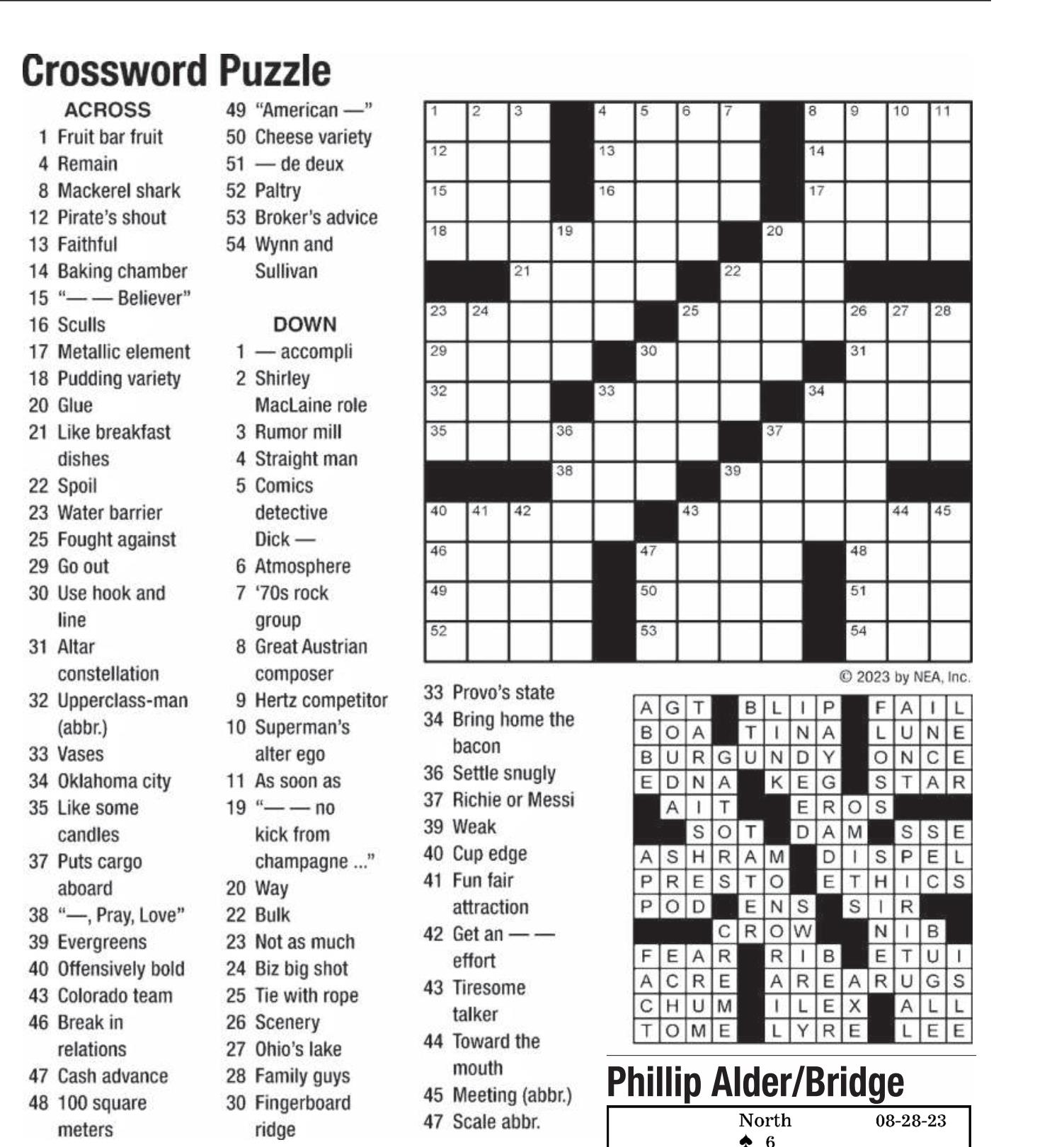 Crossword Puzzler - Puzzles - Daily Herald eEdition - NW Suburbs